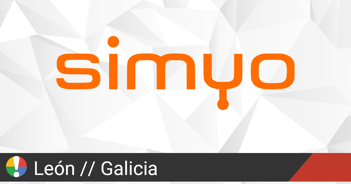 ¿Simyo en León, Galicia está fallando o caído? • ¿Está Fallando? España