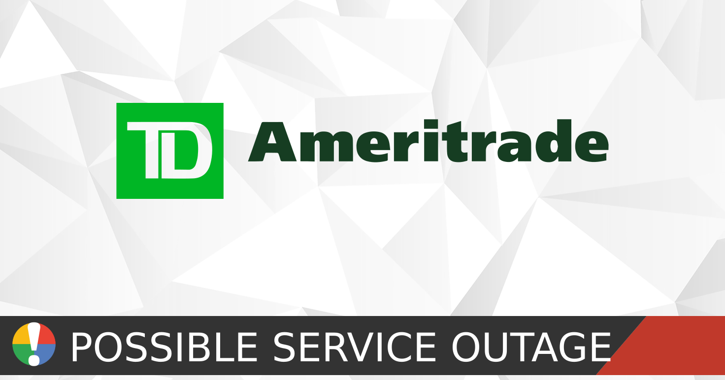 TD Ameritrade Outage Map • Is The Service Down?